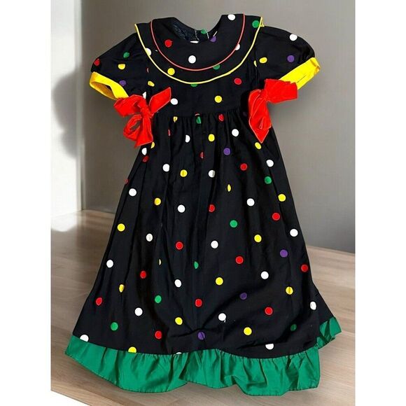 Sarah Kent | Dresses | Vintage Colorfulpolka Dot Sarah Kent Dress Sz 6 ...